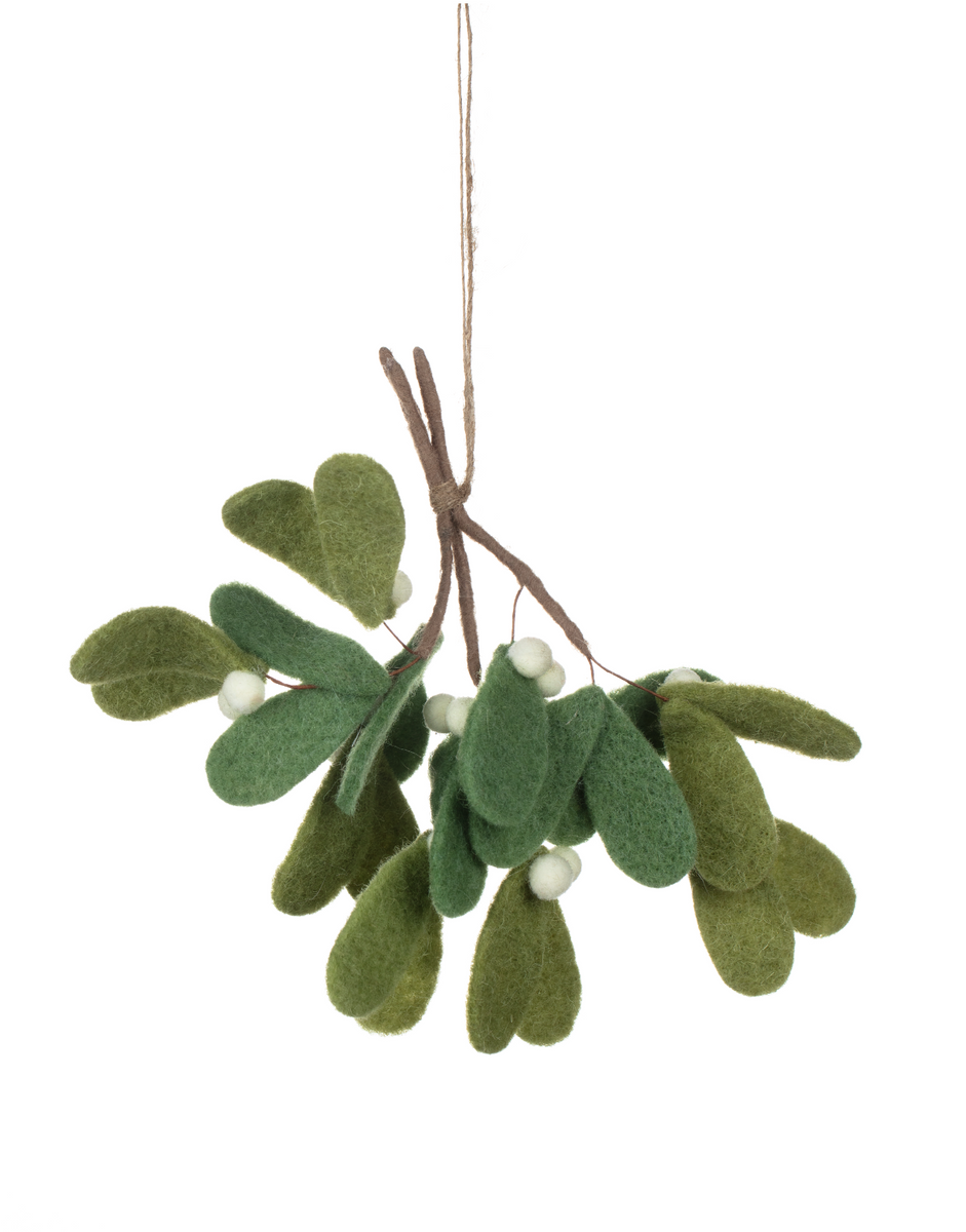 Shoeless Joe Bunch of Felt Mistletoe Christmas Decoration – mooch.....